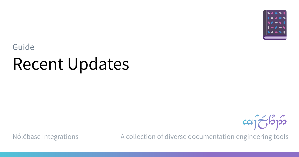 Recent Updates | Nólëbase Integrations